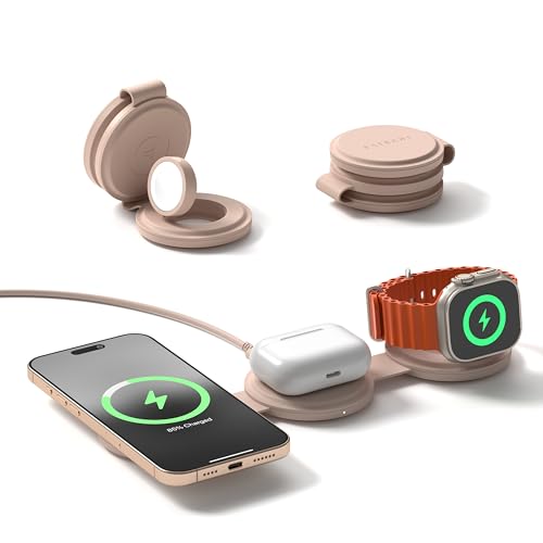 特殊:B0F4BDWNL2コード:0810086362288ブランド:Satechi規格：ST-QTG31R商品カラー: デザートローズサイズ情報:3 in 1 Charger商品サイズ: 高さ1.1、幅6.8、奥行き24.3商品重量:14...