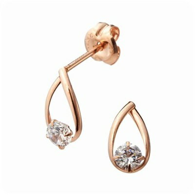 商品説明 ナル4℃(canal4℃)のピアス。ティアドロップ型の軽やかなラインに、キュービックジルコニアをセンターに配した、涼しげな印象のデザイン 素材 K10PG　キュービックジルコニア サイズ ポスト0．9cm　モチーフ：縦0．8・横0...