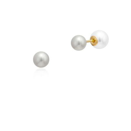 ■商品説明 グレーカラーのアコヤパールの一粒ピアス。淡水パールのキャッチ付でリバーシブルでお使いいただけます。落ち着いたカラーで耳元を洗練された印象に。 ■サイズ ■素材 K18イエローゴールド石：アコヤパール、淡水パールグレーカラーのアコ...