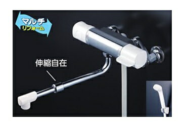 納期目安：お取り寄せ品(詳しくはこちらをクリック)●eシャワーNf(浴び心地のいい快適節水シャワー) ●伸縮自在パイプ付(220mm〜350mm) ●楽締めソケット付 ●シャワーヘッド白／シャワーホース白1.6m／ 白ハンガー ●洗い場・浴...