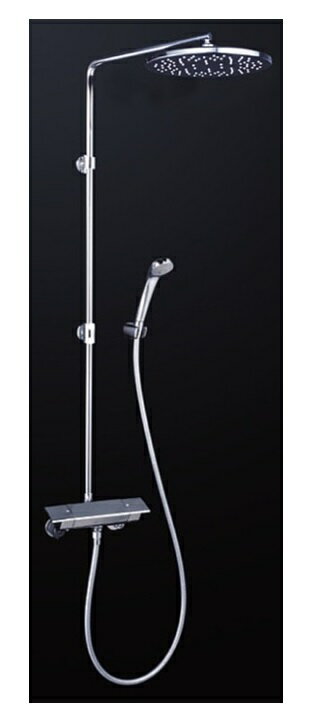 納期目安：お取り寄せ品(詳しくはこちらをクリック)●洗い場専用シャワー水栓 ●高温出湯温度規制(約50℃) ●メッキオーバーヘッドシャワー(eシャワー)丸 メッキハンドシャワー(eシャワーNf) ニューメタリックホース1.6m／メッキハンガ...