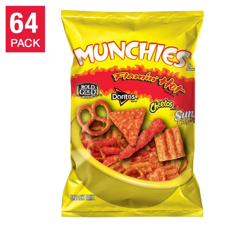 マンチーズ スナックミックスは、人気のスナック4種をフレーミンホット風味でミックスした、辛党にうれしいアソートパックです。 内容には、フレーミンホット チートス、フレーミンホット ドリトス、フレーミンホット ロールドゴールド プレッツェル、...