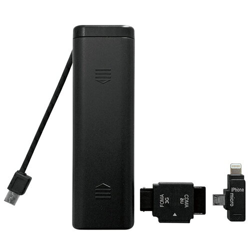 様々なスマートフォン、携帯電話に対応した乾電池式充電器。 ●外形寸法（幅）[mm]：36 ●外形寸法（奥）[mm]：28 ●外形寸法（高）[mm]：114 ●コネクタ形状：iPhone用コネクタ（iPhone11対応）、Type-C コネク...