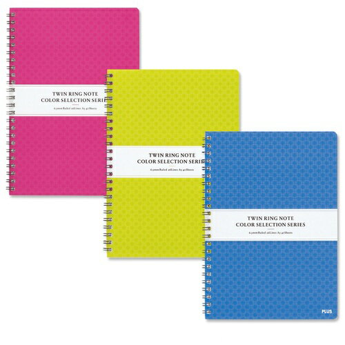 鮮やかなカラー。丈夫なツインリング。きれいに切り取れるミシン目入です。 ●外形寸法（横）[mm]：148 ●外形寸法（縦）[mm]：210 ●罫内容：6.5mm横罫26行 ●1冊枚数[枚]：40 ●中紙坪量：70g/? ●中紙寸法（厚）[μ...