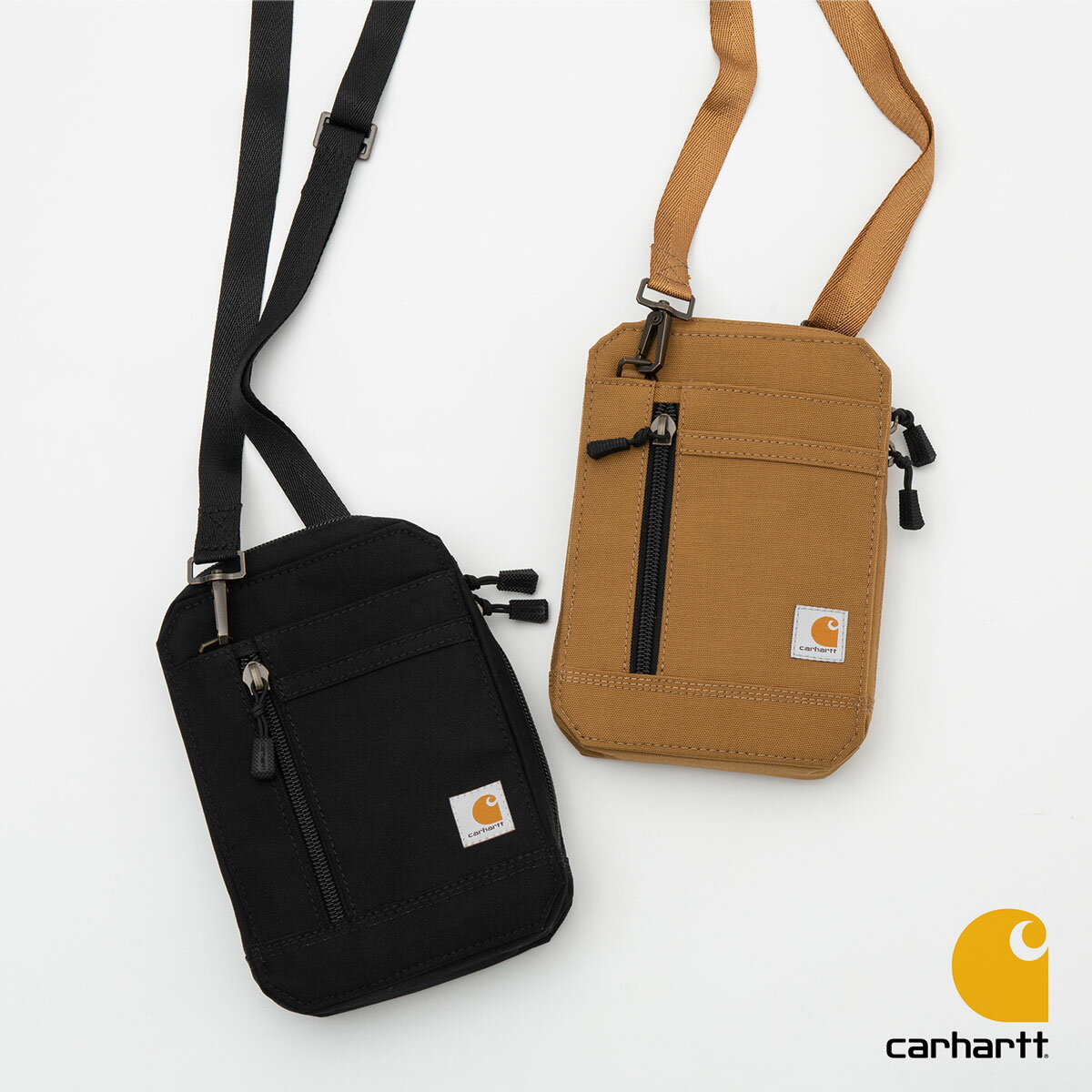 財布の機能を備えたショルダーポーチ。 お金とカードをしっかり収納でき、さらにスマートフォンやキーリングなども一緒に入れられるショルダーポーチ。 軽量で頑丈なナイロンダック生地を採用し、ミニショルダーバッグやサコッシュ感覚でコーディネートのア...