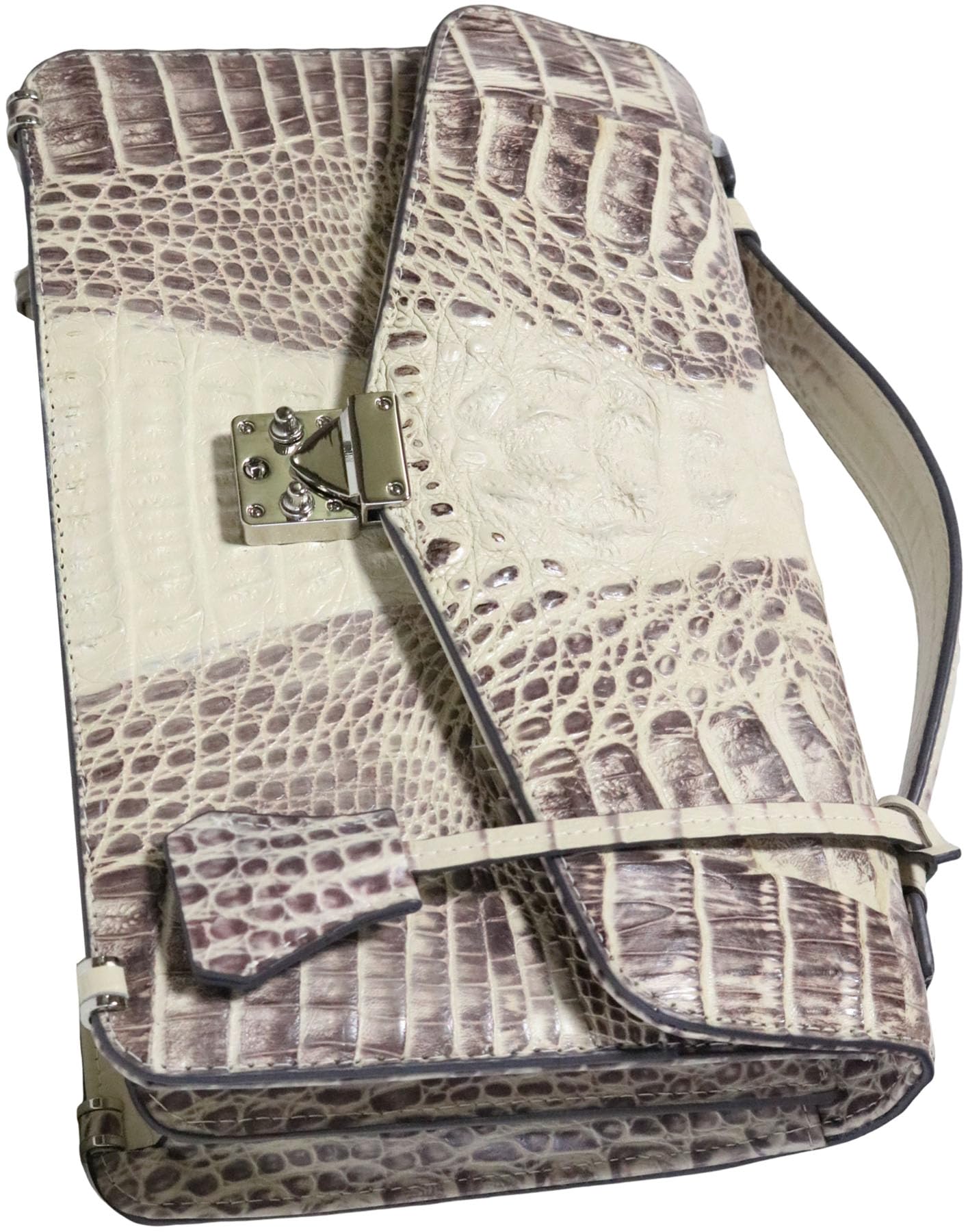 商品情報商品の説明説明 【サイズ】：横 27cm×縦 17cm×奥行き 7cm 【素材】：外側：カクロコダイル（正面、上部）×牛革（底、マチ、持ち手、背面） 【外側】：オ-プンポケット×1 【内側】：小銭入れ×1、オープンポケット×2、ファ...