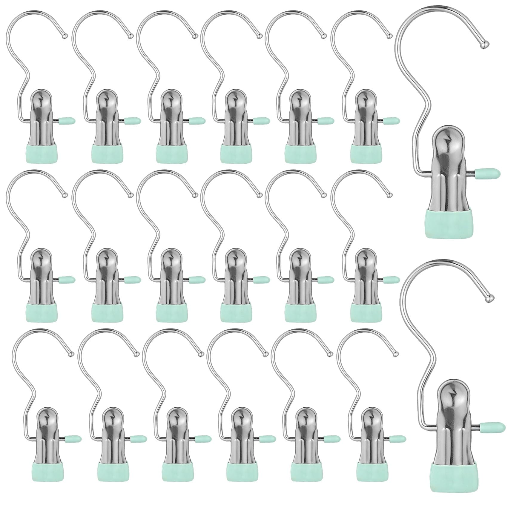 商品情報商品の説明主な仕様 強力グリップ モノクリップ20個セットです。カラーはブラック、ベビーピンク、ライトグリーンの3種からお選びいただけます。キャップやソックス、靴、小物などなど様々な物を吊るして干したり吊下げ保管することのできるモノ...