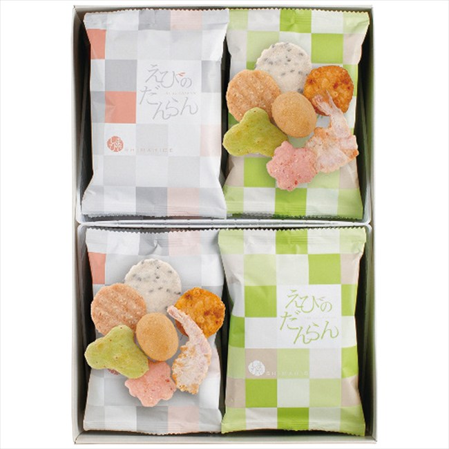 ■商品紹介：海老煎餅、米菓子、豆菓子を「サックサック」「パリッパリ」とした軽い歯ざわりのひと味違った詰合せに仕上げました。 ■商品内容：えびのだんらん(1袋7種入)14袋 ■商品サイズ：21.2×9.8×30.5cm ■商品重量：500g ...