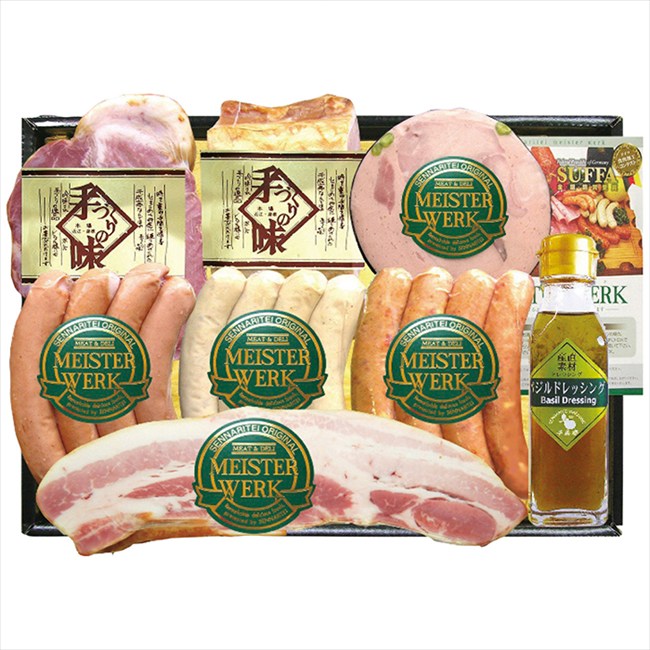 ■商品紹介：世界コンテストで、金・銀・銅賞を受賞し、世界で認められたマイスター・上田勝之が、素材・塩・スパイス・製法にこだわった手造り商品のセットです。 ■商品内容：ロースハム300g・焼豚300g・ビアシンケン200g・ベーコン300g・...