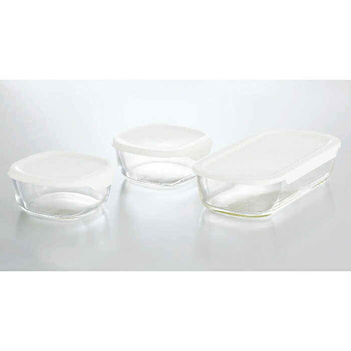 ■商品紹介：調理してそのまま食卓へ。長方形の保存容器は冷蔵庫の奥行きを活かした省スペース収納。フタをしたまま電子レンジ、フタを外してオーブンOKです。900mlの長方形型と250mlの四角型をセットにしました。 ■商品内容：23.8×12....