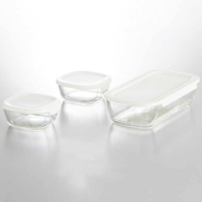 ■商品紹介：調理してそのまま食卓へ。長方形の保存容器は冷蔵庫の奥行きを活かした省スペース収納。フタをしたまま電子レンジ、フタを外してオーブンOKです。1400mlの長方形型と600mlの四角型をセットにしました。 ■商品内容：27×14.5...