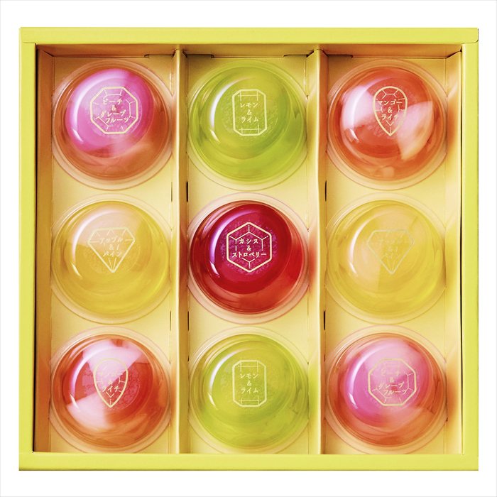 ■商品内容：ピーチ&グレープフルーツ味・アップル&パイン味・マンゴー&ライチ味・レモン&ライム味×各2、カシス&ストロベリー味×1 ■パッケージサイズ：箱サイズ:201×205×40（50サイズ） ■賞味期限：製造後180日 ■アレルギー：...