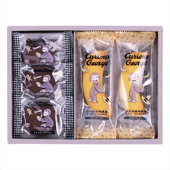 ■商品内容：バナナクッキー×2、チョコチップクッキー×3 ■パッケージサイズ：箱サイズ:210×160×25（50サイズ） ■賞味期限：製造後150日 ■アレルギー：卵・乳成分・小麦・大豆・バナナ メーカー希望小売価格はメーカーカタログに基...