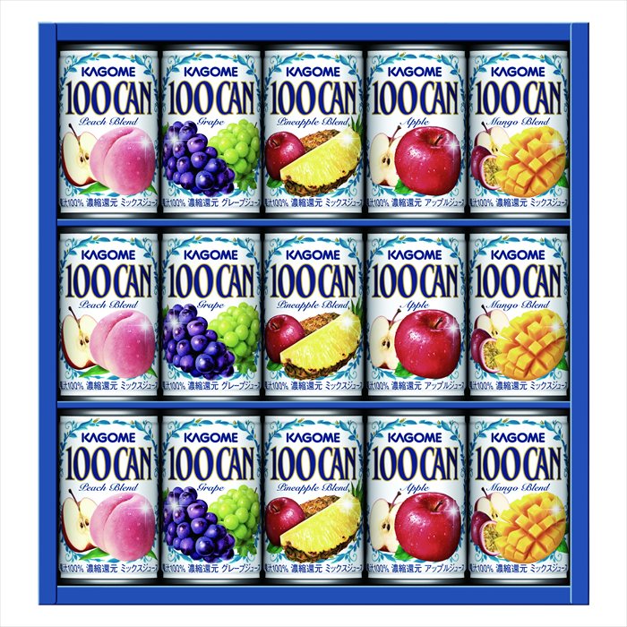 ■商品内容：100CAN160g×15（アップル・グレープ・パインアップルブレンド・ピーチブレンド・マンゴーブレンド×各3） ■パッケージサイズ：箱サイズ:291×295×58（80サイズ） ■賞味期限：製造後545日 ■アレルギー：りんご...