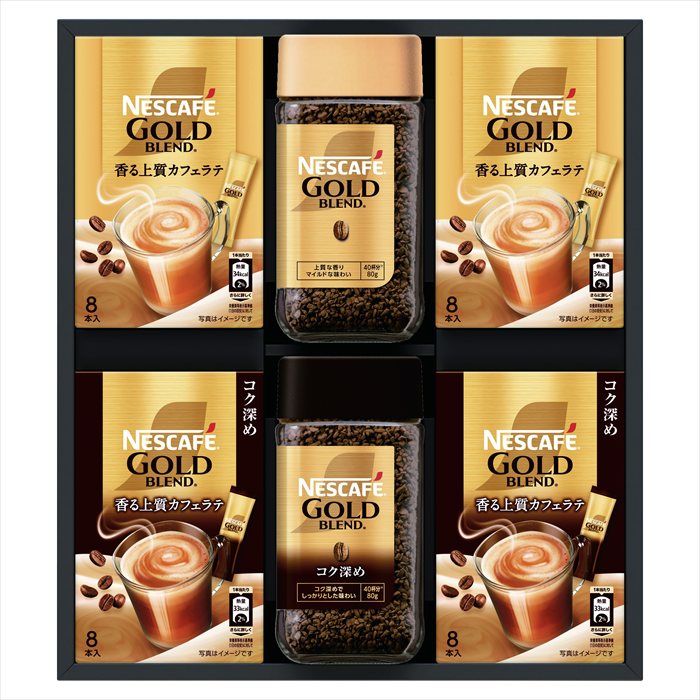 ■商品内容：ネスカフェ ゴールドブレンド80g・ネスカフェ ゴールドブレンド コク深め80g×1瓶・ネスカフェ ゴールドブレンド（7.0g×8P）（スティックコーヒー・コク深め スティックコーヒー）×各2箱 ■パッケージサイズ：箱サイズ:3...