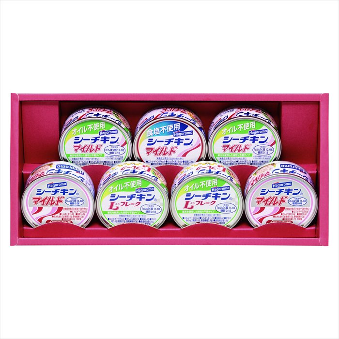 ■商品内容：オイル不使用シーチキンマイルド70g×2、食塩不使用シーチキンマイルド70g×1、シーチキンマイルド70g×2、オイル不使用シーチキンLフレーク70g×2 ■パッケージサイズ：箱サイズ:158×325×70（60サイズ） ■賞味...