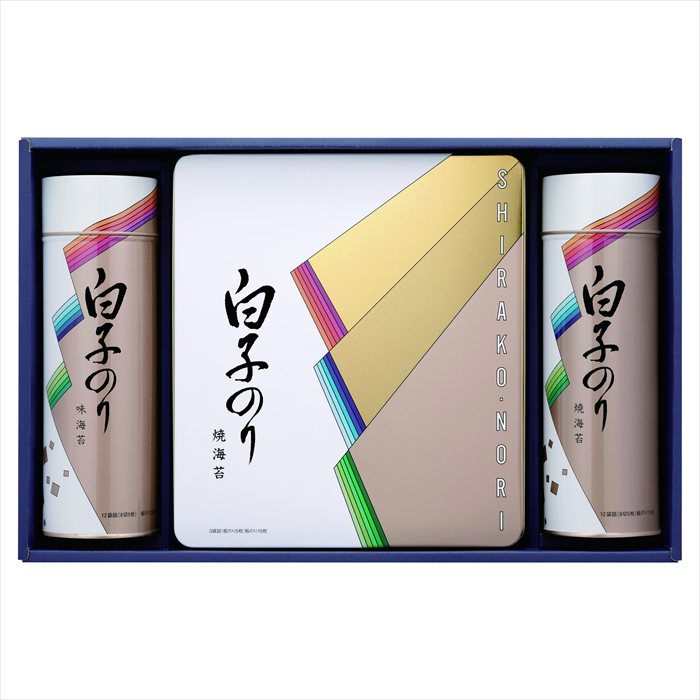 ■商品内容：味のり12袋詰（8切5枚）×1、焼のり3袋詰（板のり5枚）×1、焼のり12袋詰（8切5枚）×1 ■パッケージサイズ：箱サイズ:260×410×85（80サイズ） ■賞味期限：製造後1080日 ■アレルギー：小麦・えび・大豆 メー...