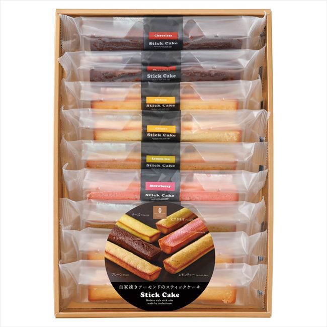 ■商品紹介：厳選したアーモンドプードルを使ってしっとり食感に焼き上げた、スティックタイプのフィナンシェ。全6種類のアソートギフトです。 ■商品内容：プレーン・チョコ・チーズ×各2、レモンティー・ストロベリー・ピスタチオ×各1 ■材質： ■重...