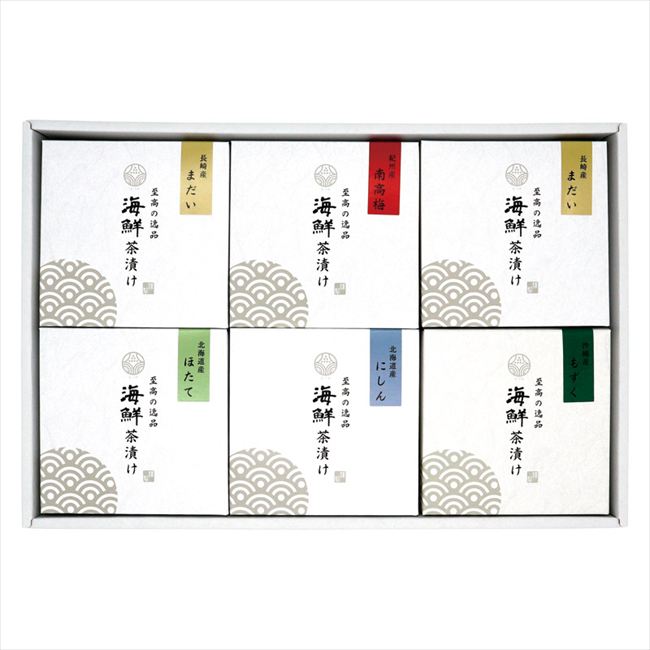 ■商品紹介：お茶漬けの具材にあう食感を追求し加工を施した産地にこだわった素材（魚介・梅干）と、なつれブランド独自のかつお節をベースにしただしつゆ、薬味（あられ、焼海苔、三つ葉）をセットにした海鮮茶漬けの詰合せです。 ■商品内容：長崎県産まだ...