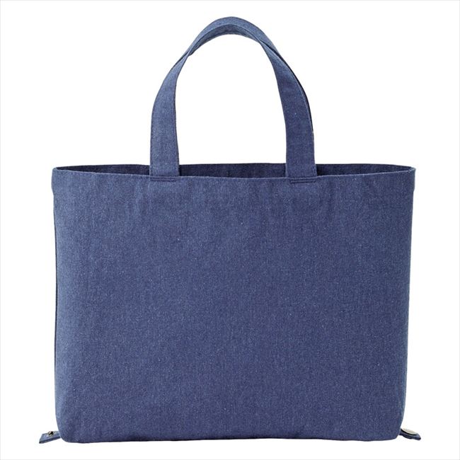 ■商品紹介：底面のボタンで形状が変えられる、再生素材100%の2wayキャンバストート。A4サイズが入る資料持ち運び用バッグと、マチ広のランチバッグの2way仕様。しっかりとした12オンスの厚みで長く使えます。 ■商品内容：本体（約280×...