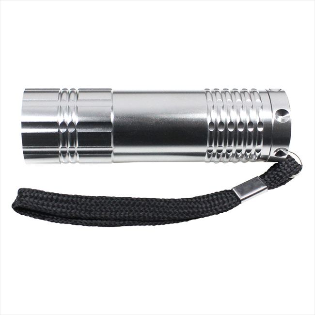 ■商品紹介：高級感のあるメタリック調の高輝度9LEDライトが明るく鮮やかに照らします。 ■商品内容：本体（約φ25×85mm）×1 ■材質：アルミニウム合金 ■重量：約27g ■原産国：中国製 メーカー希望小売価格はメーカーカタログに基づい...