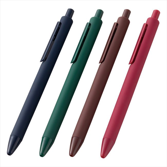 ■商品紹介：クリップが収納可能な、全体がラバー仕様のおしゃれなデザインのペンです。 ■商品内容：本体（約φ10×145mm）×1 ■材質：ABS・ラバー ■重量：約9g ■原産国：中国製 メーカー希望小売価格はメーカーカタログに基づいて掲載...