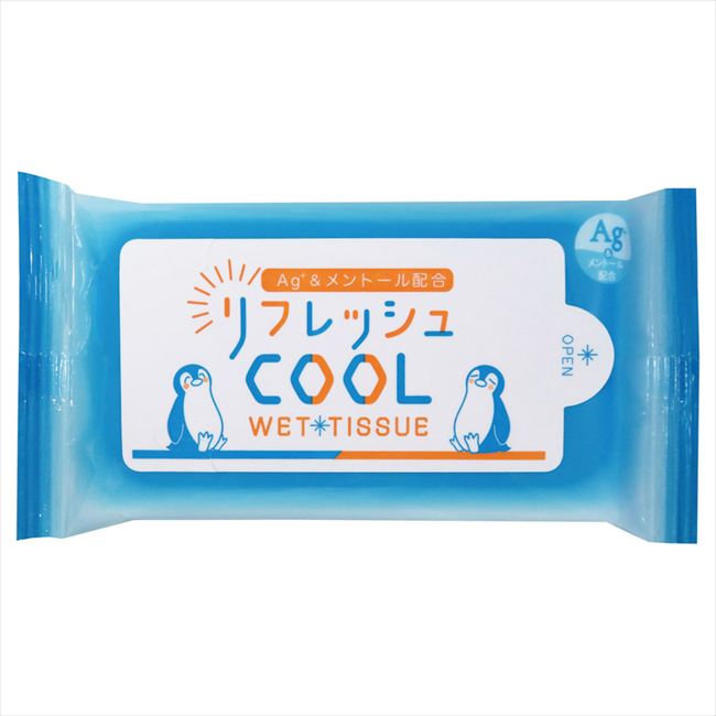 ■商品紹介：Agも配合した、携帯用COOLウエットティッシュ。メンソール配合。スポーツ時や、汗ばむ季節にもらってうれしい商品です。 ■商品内容：本体（約140×200mm）×10 ■材質：不織布（Ag・メンソール配合） ■重量：約32g ■...