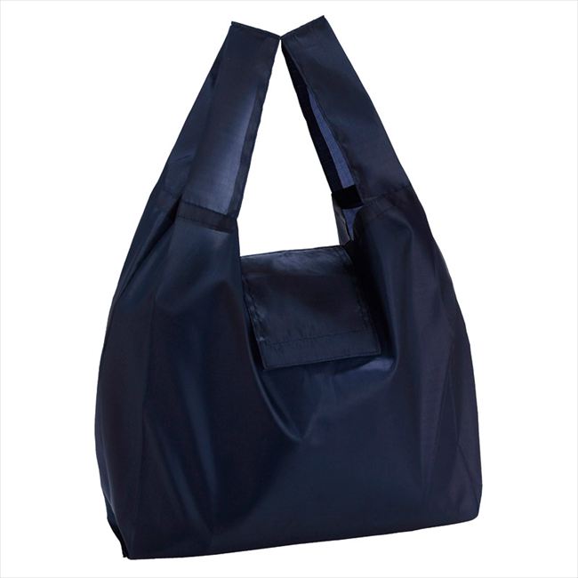 ■商品紹介：使いやすい色合いの横マチ付のエコバッグ。ポケットサイズに小さくまとめられます。 ■商品内容：本体（使用時:約105×290×295mm/折畳時:約105×20×55mm）×1 ■材質：ポリエステル ■重量：約25g ■原産国：中...