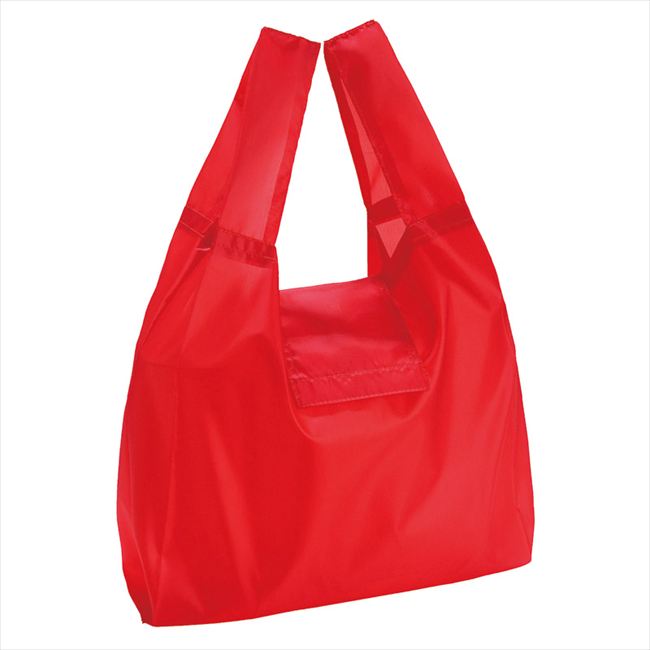 ■商品紹介：使いやすい色合いの横マチ付のエコバッグ。ポケットサイズに小さくまとめられます。 ■商品内容：本体（使用時:約105×290×295mm/折畳時:約105×20×55mm）×1 ■材質：ポリエステル ■重量：約25g ■原産国：中...