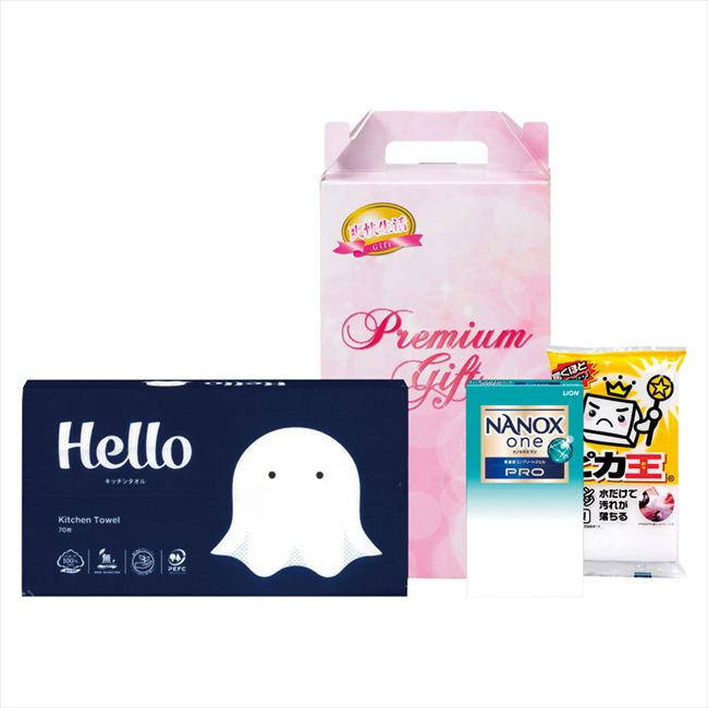 ■商品紹介： ■商品内容：ライオンナノックスワンプロ（2P）・ハローキッチンペーパー（70枚）・ピカ王ミニ×各1 ■材質： ■重量：約190g ■原産国：日本製 メーカー希望小売価格はメーカーカタログに基づいて掲載しています ■さまざまなギ...