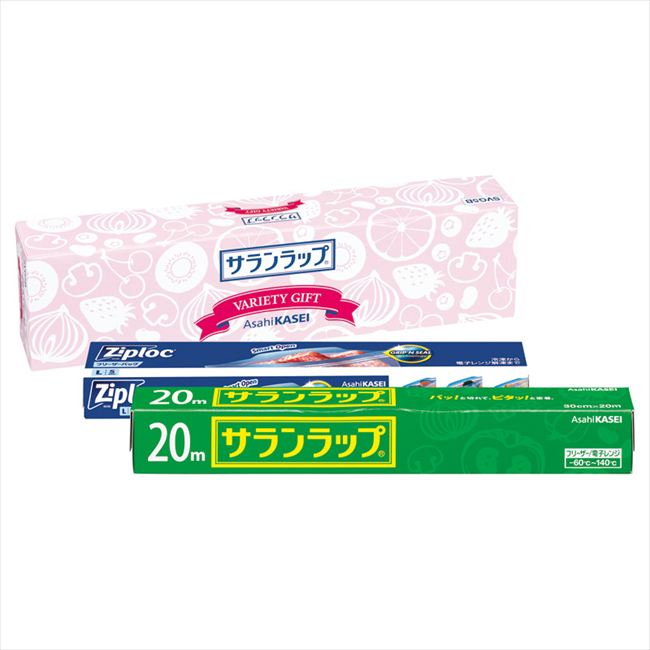 ■商品紹介：サランラップやジップロックなどハイクオリティーのキッチン用品を詰め合わせたギフトです。 ■商品内容：サランラップ（約30×20m）・ジップロックフリーザーバッグ（L5枚入）×各1 ■材質： ■重量：約325g ■原産国：日本・タ...