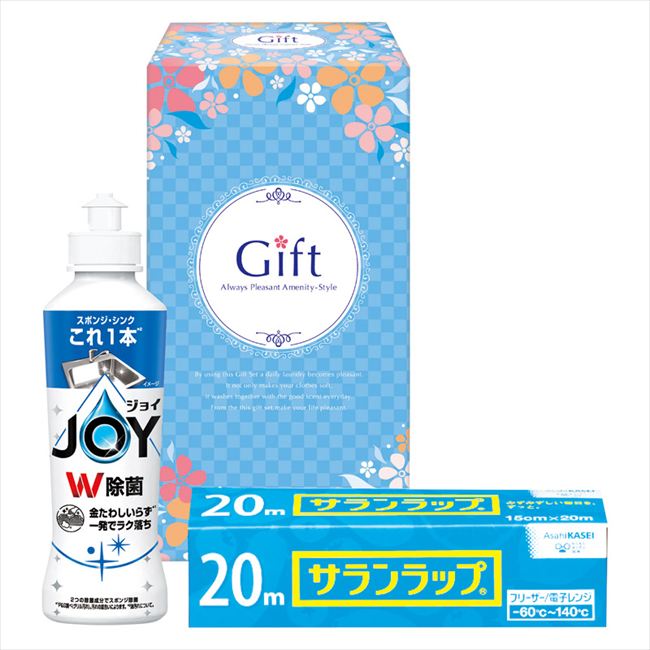 ■商品紹介：スポンジ除菌もできるP&G除菌ジョイコンパクトとサランラップのキッチンセット。 ■商品内容：サランラップ（15×20m）・P&G除菌ジョイコンパクト（170ml）×各1 ■材質： ■重量：約350g ■原産国：日本製 メーカー希...