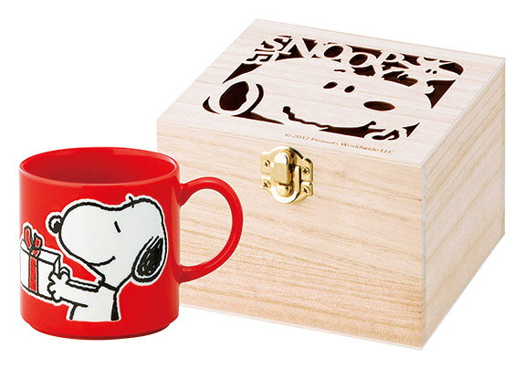 ■商品紹介：スヌーピーのかわいいマグ、木箱入り。 ■商品内容：マグ/径8.5×H8.5cm(350ml)×1 磁器 木箱/14×14×10cm　原産国：日本 陶器,キャラクター,ピーナッツ,スヌーピー,マグ,木箱,37ドリーム メーカー希望...