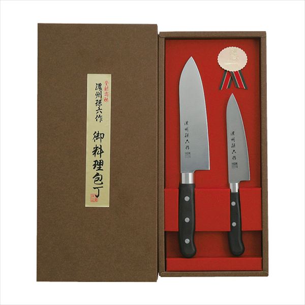 ■商品紹介内容/三徳包丁:全長29・刃渡り17×1・ペティナイフ:全長23.5・刃渡り12×1 材質/モリブデンステンレス刃物鋼、ポリプロピレン ■パッケージサイズ：箱寸/400×175×40 ■重量：約300g メーカー希望小売価格はメー...