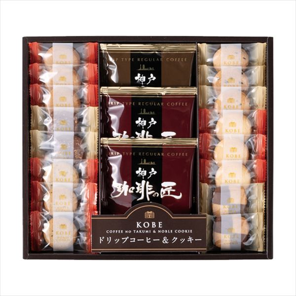 ■商品紹介内容/スペシャルブレンドコーヒー:6g×2・キリマンジャロブレンドコーヒー:6g×1・紅茶クッキー×3・カフェキャラメルクッキー×3・プレーンクッキー×3・モザイククッキー×2・チョコアーモンドクッキー×2・セサミクッキー×3《卵...