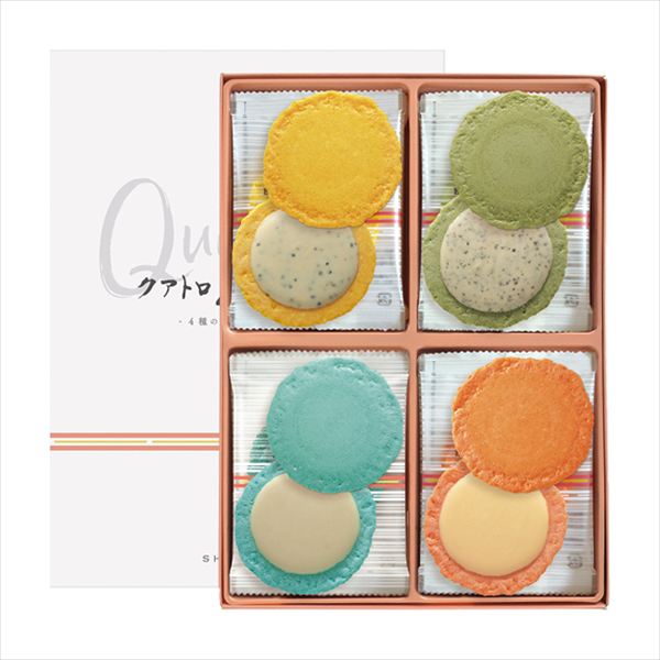 ■商品紹介内容/カマンベール&ブラックペッパー×4・チェダー×4・モッツァレラ&バジル×4・ブルーチーズ&ハニー×4《乳・えび》 ■パッケージサイズ：箱寸/271×200×45 ■重量：約350g メーカー希望小売価格はメーカーカタログに基...