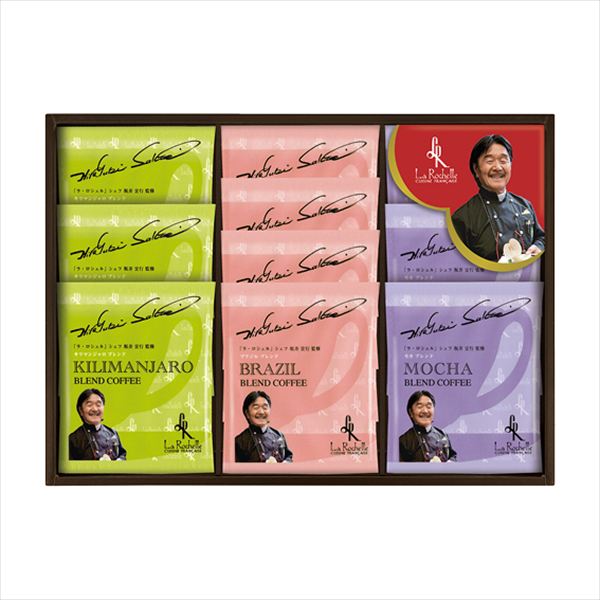 ■商品紹介内容/ドリップコーヒーキリマンジャロブレンド:7g×3・ドリップコーヒーブラジルブレンド:7g×4・ドリップコーヒーモカブレンド:7g×3 ■パッケージサイズ：箱寸/240×330×35 ■重量：約330g メーカー希望小売価格は...