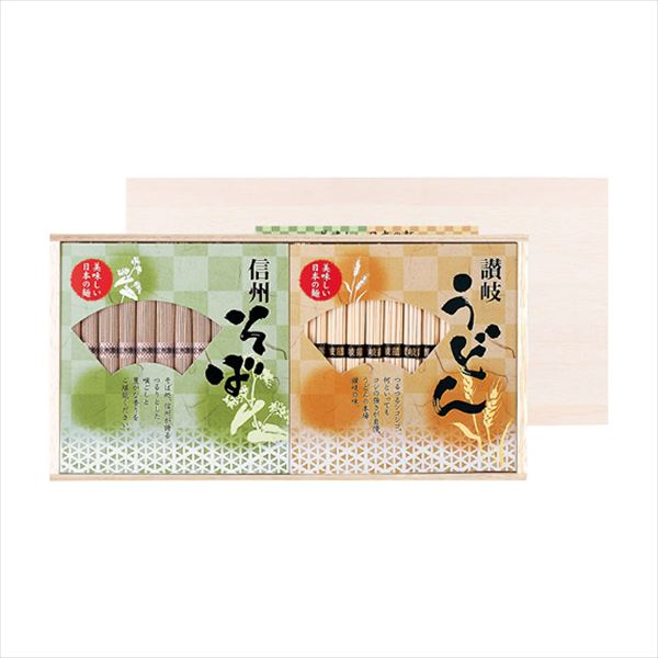 ■商品紹介内容/うどん［香川］:50g×12束・そば［長野］:50g×10束《小麦・そば》 ■パッケージサイズ：箱寸/206×400×28 ■重量：約1425g メーカー希望小売価格はメーカーカタログに基づいて掲載しています ■さまざまなギ...