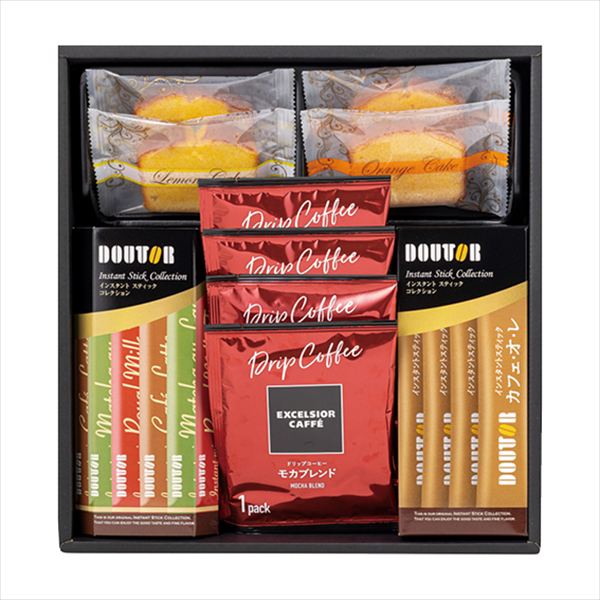 ■商品紹介内容/エクセルシオールカフェドリップコーヒー（モカブレンド）×4・ドトールインスタントスティック抹茶オレ×2・ドトールインスタントスティックカフェラテ×2・ドトールインスタントスティックロイヤルミルクティー×2・ドトールインスタン...