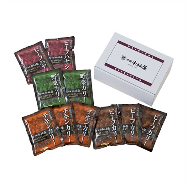 ■商品紹介内容/国産牛肉のビーフカリー:170g×3・国産鶏肉のチキンカリー:170g×3・4種の国産野菜の野菜カリー:170g×2・国産牛肉のビーフハヤシ:170g×2《乳・小麦》 ■パッケージサイズ：箱寸/180×260×110 ■重量...