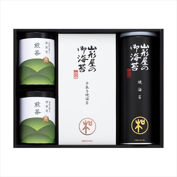 ■商品紹介内容/焼海苔10袋詰（8切5枚）×1・手巻焼海苔2袋詰（2切5枚）×1・煎茶（風）:80g×2《小麦》 ■パッケージサイズ：箱寸/240×305×80 ■重量：約800g メーカー希望小売価格はメーカーカタログに基づいて掲載してい...