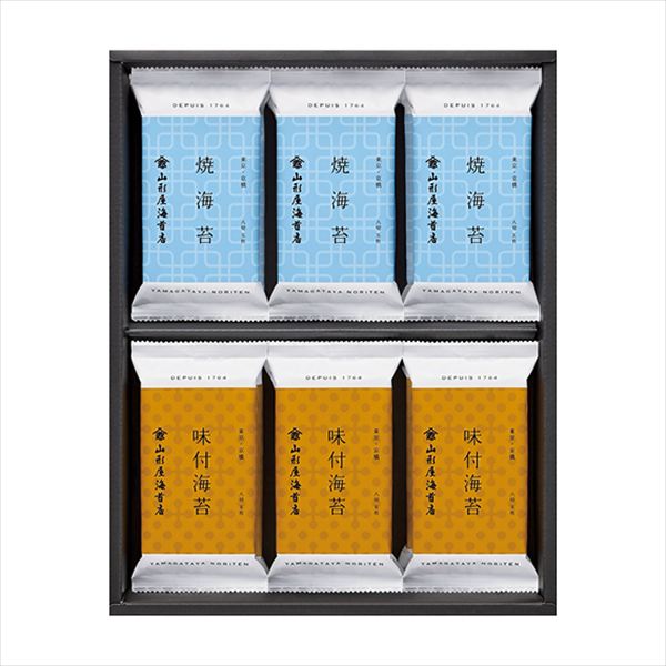 ■商品紹介内容/焼海苔5枚詰（8切5枚）×6・味付海苔5枚詰（8切5枚）×6《小麦》 ■パッケージサイズ：箱寸/320×255×45 ■重量：約260g メーカー希望小売価格はメーカーカタログに基づいて掲載しています ■さまざまなギフトアイ...