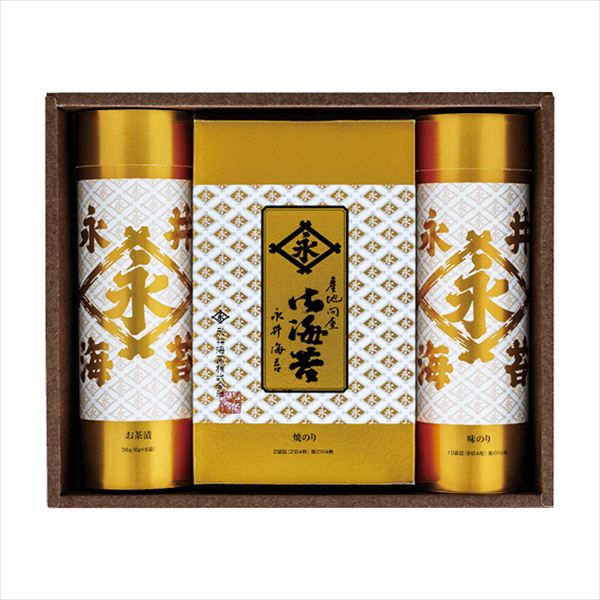 ■商品紹介内容/焼のり:2切4枚×2袋×1・味のり:8切4枚×10袋×1・のり茶漬:6袋×1《小麦・えび》 ■パッケージサイズ：箱寸/260×315×85 ■重量：約520g メーカー希望小売価格はメーカーカタログに基づいて掲載しています ...