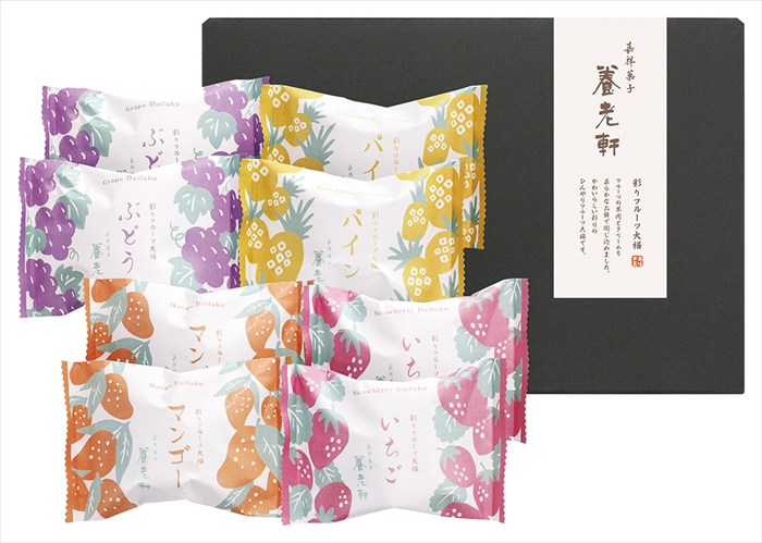 ■お中元専用商品となります。商品出荷日：6月12日から8月6日ごろ 　 ■商品紹介：みずみずしいフルーツの果肉とクリームを柔らかなお餅で閉じ込めたカラフルなフルーツ大福です。 ■商品内容：いちご約50g・マンゴー約45g・ぶどう約45g・パ...