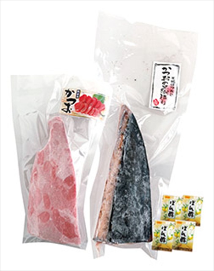 ■お中元専用商品となります。商品出荷日：6月12日から8月6日ごろ 　 ■商品紹介：焼津の一本釣りかつおのたたきと刺身の詰め合わせです。 ■商品内容：かつおのたたき黒潮造り250g・かつお刺身170g・ポン酢20g×4 ■賞味期限：賞味期限...