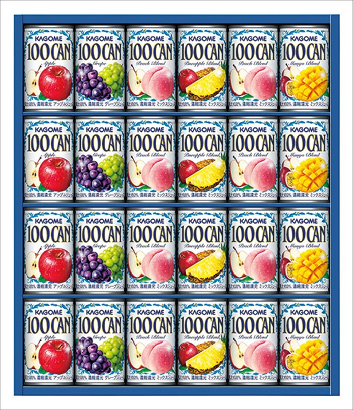 ■お中元専用商品となります。商品出荷日：6月12日から8月6日ごろ 　 ■商品紹介：果実のおいしさが活きている100%フルーツジュースのベストセラー｢KAGOME 100CAN｣の詰め合わせ。 ■商品内容：100CANピーチブレンド160g...