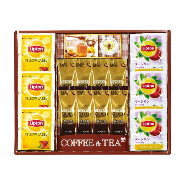 ■商品紹介内容/ネスカフェゴールドブレンドカフェラテ:7g×4・ネスカフェゴールドブレンドカフェラテ（コク深め）:7g×4・リプトンイエローラベル:2g×3・リプトンダージリン:2g×3・純粋はちみつ:15g×2《乳》 ■パッケージサイズ：...