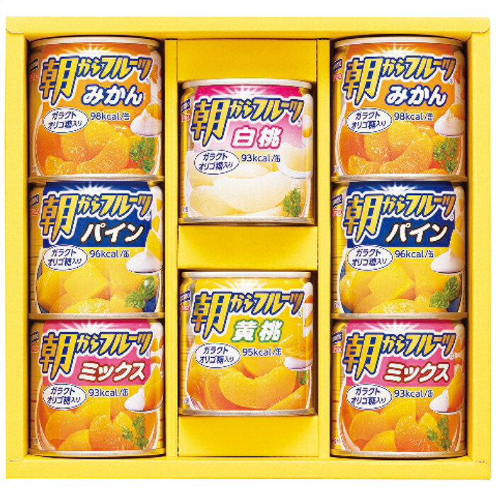 ■お中元専用商品となります。商品出荷日：6月12日から8月6日ごろ ■商品紹介：たわわに実ったフルーツには甘さと芳醇な香り、太陽の幸せがいっぱい。ひんやり、つるりのおいしさをおとどけします。 ■商品内容：朝からフルーツ190g(みかん・パイ...