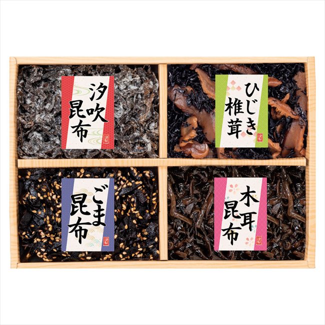 ■商品紹介：明治35年より伝えられてきた調味料を佃煮に全て染み込ますことによりふっくらとしっかりした味に炊き上げる事ができる「直火釜炊き製法」にて製造した佃煮の詰合せ商品です。 明治35年より伝えられてきた調味料を佃煮に全て染み込ますことに...