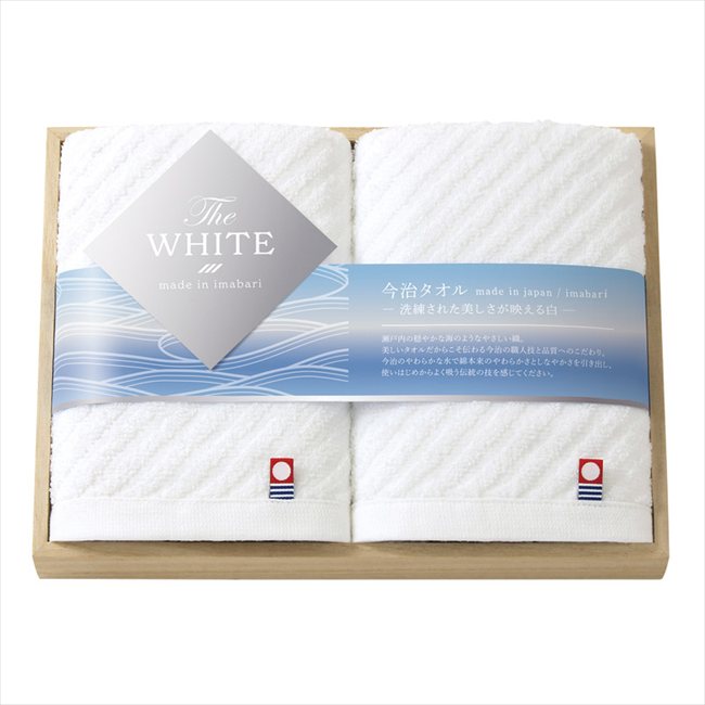 ■商品紹介：・これぞ、今治の白いタオル。瀬戸内の穏やかな海のようなやさしい織模様と、洗練された美しさが映える白 ・シンプルで美しいタオルだからこそ伝わる、今治の職人技と品質。純白なタオルに感謝の気持ちを込めた、上品で快適な贈り物です。 快適...